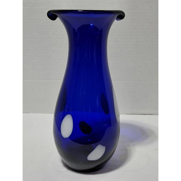 Unbranded | Accents | Cobalt Blue Handblown Glass Flower Vase With ...